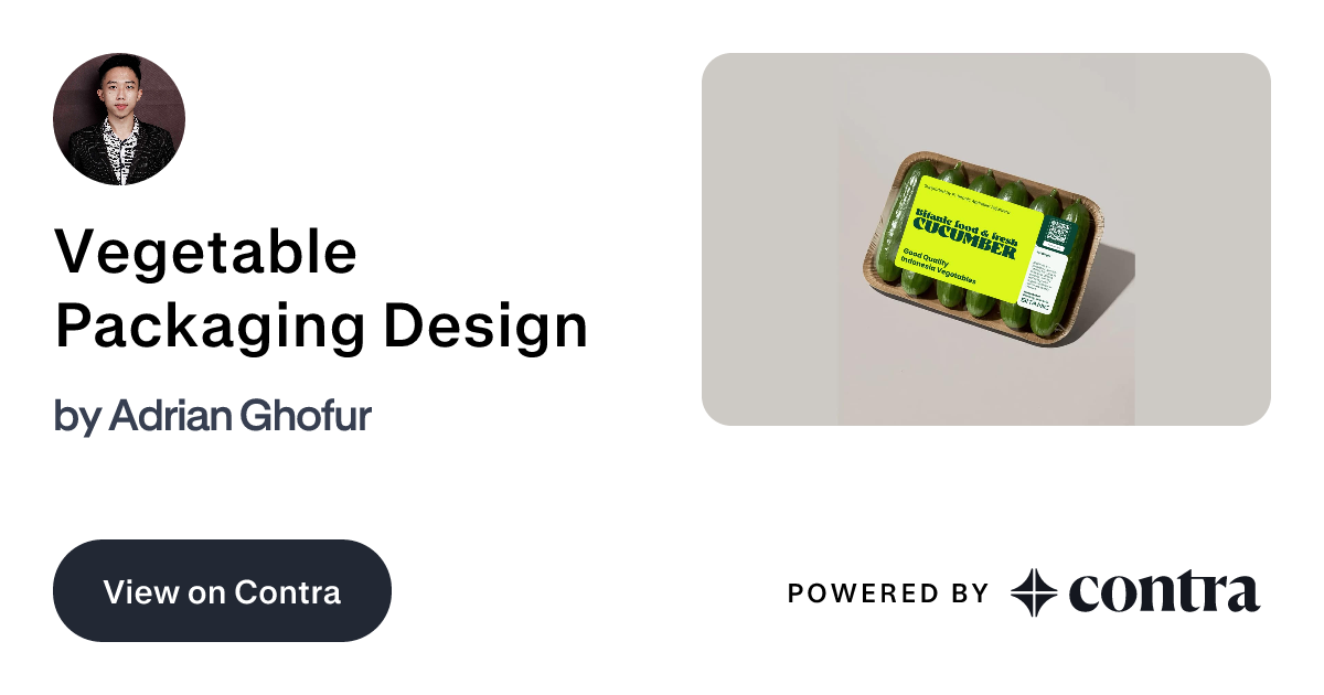 Vegetable Packaging Design by Adrian Ghofur