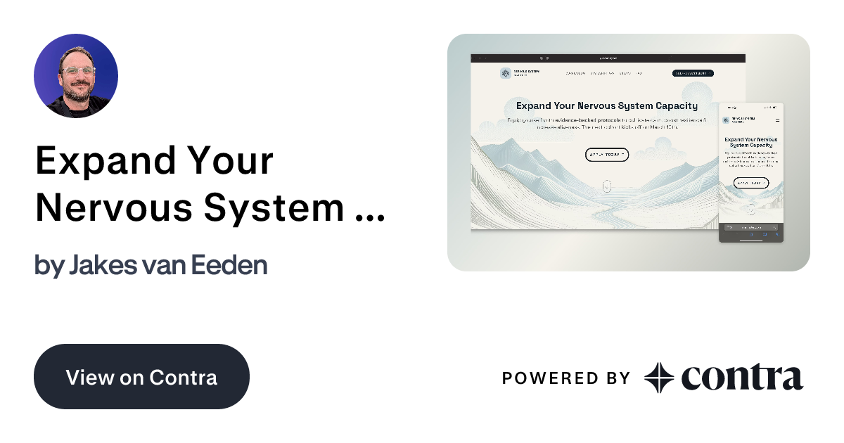 Expand Your Nervous System Capacity by Jakes van Eeden