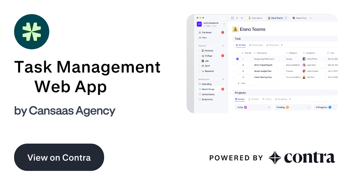 Task Management ⏐ Web App by Cansaas Agency