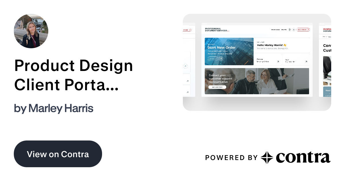 Product Design Client Portal - SaaS UX/UI by Marley Harris