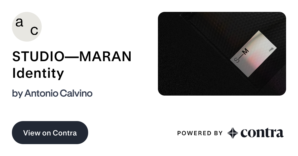STUDIO—MARAN Identity by Antonio Calvino