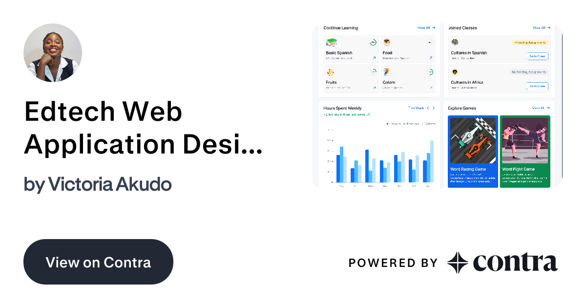 Edtech Web Application Design; Language Learning Management App by Victoria Akudo