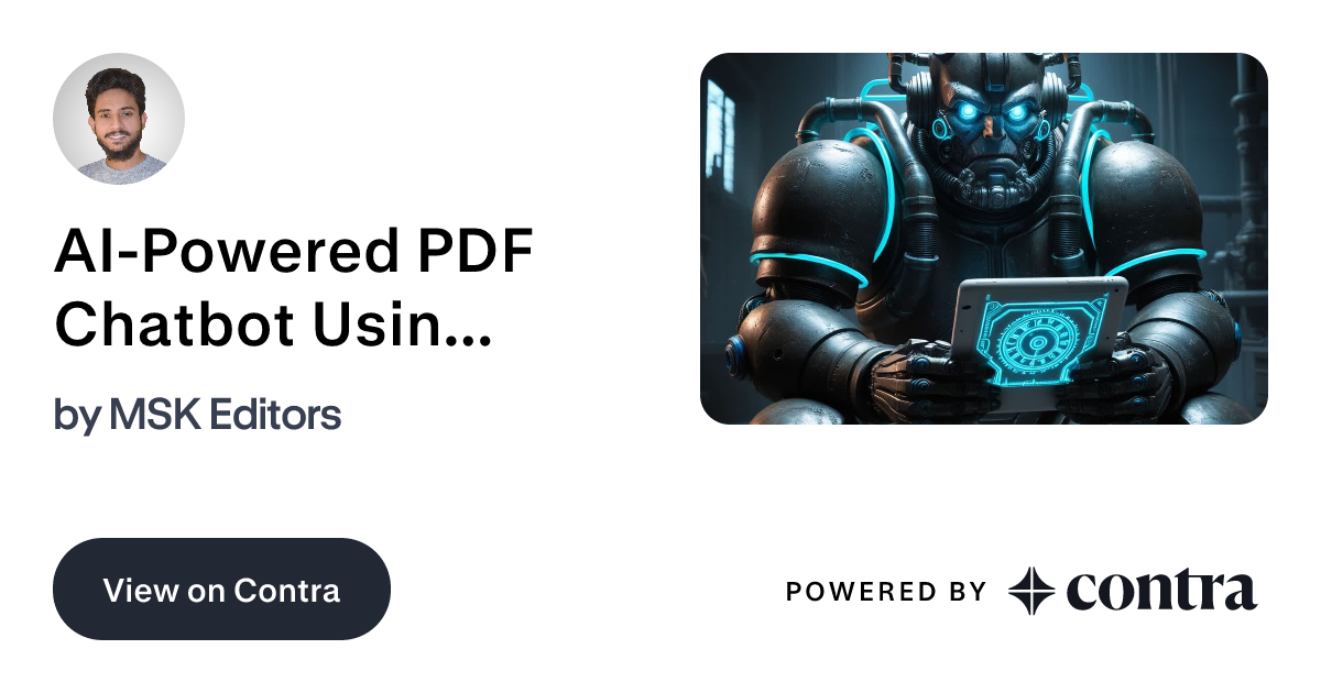 AI-Powered PDF Chatbot Using Lang-Chain by MSK Editors