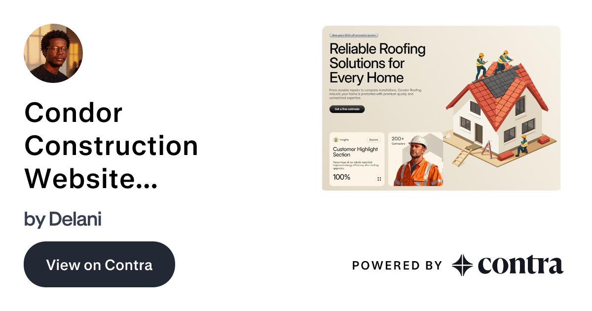Condor Construction Website - Built In Framer by Delani ⚡️