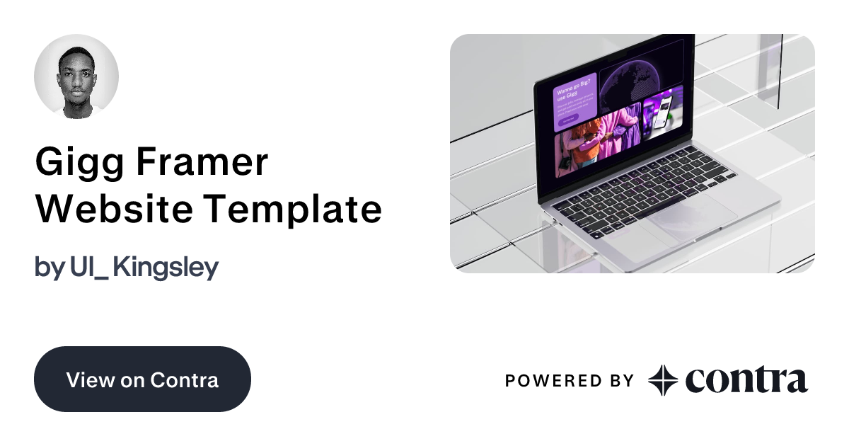 Gigg Framer Website Template by UI_ Kingsley