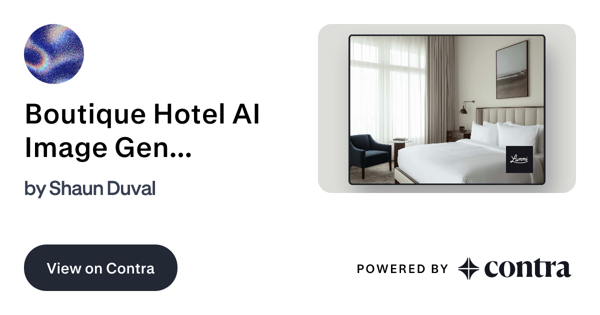 Boutique Hotel AI Image Generation Prompt Template by Shaun Duval