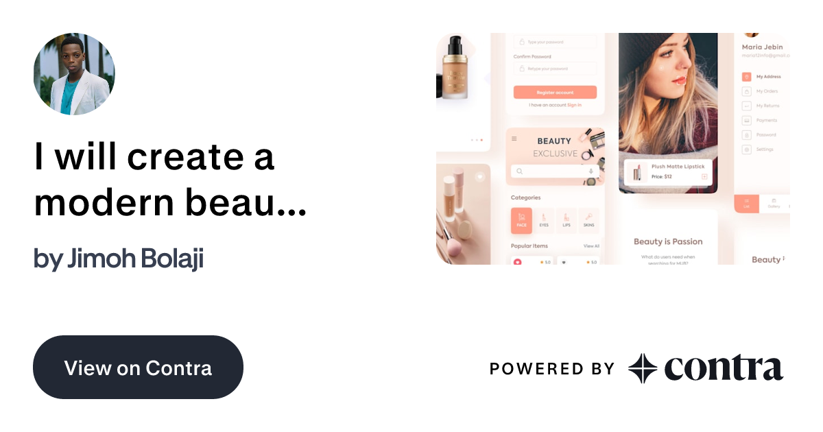 I will create a modern beauty UI design for app web using figma… by ...