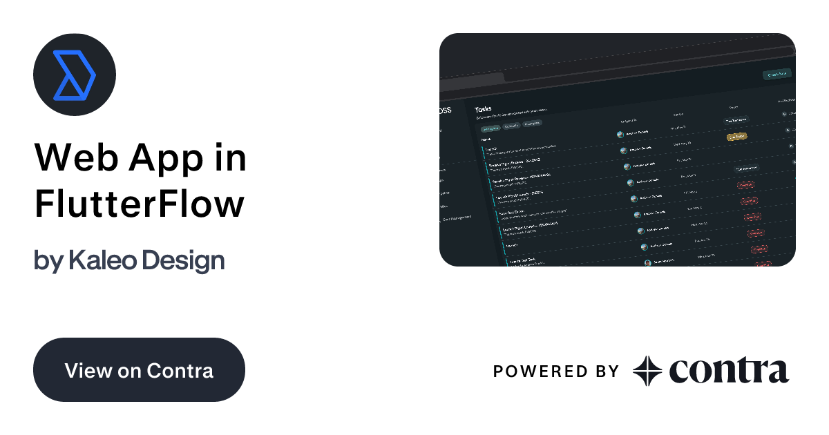Web App in FlutterFlow by Kaleo Design