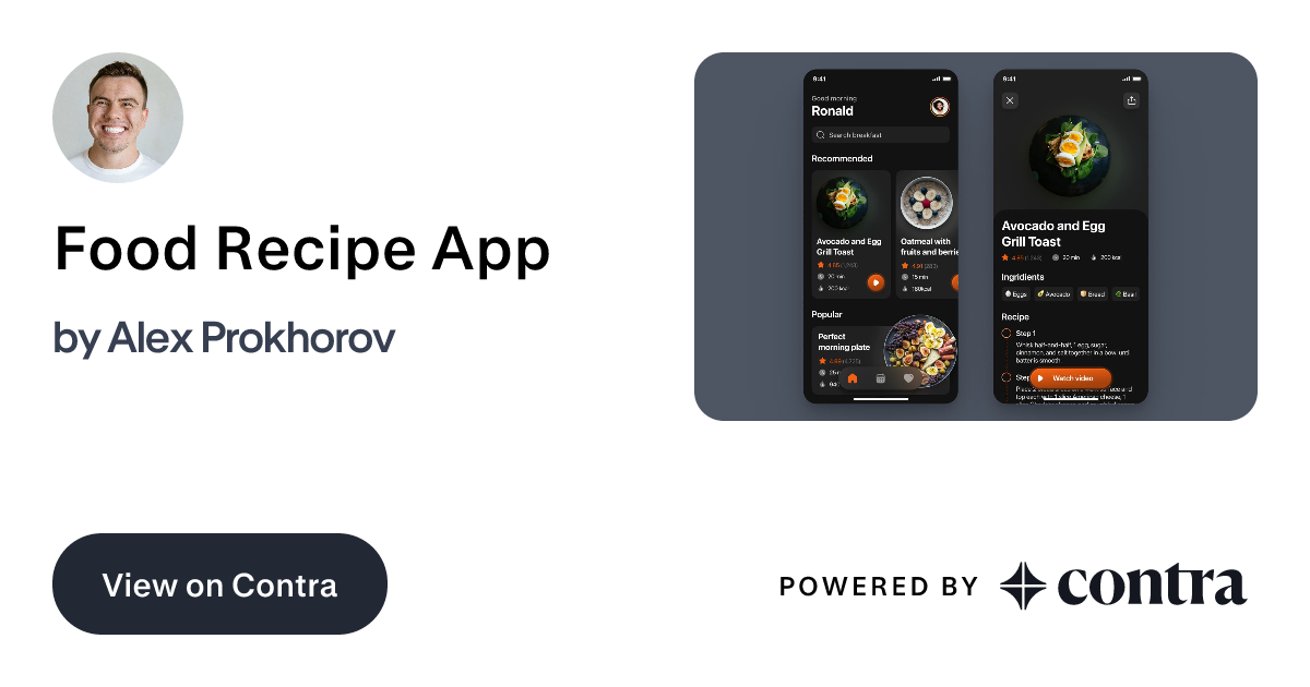 Food Recipe App by Alex Prokhorov