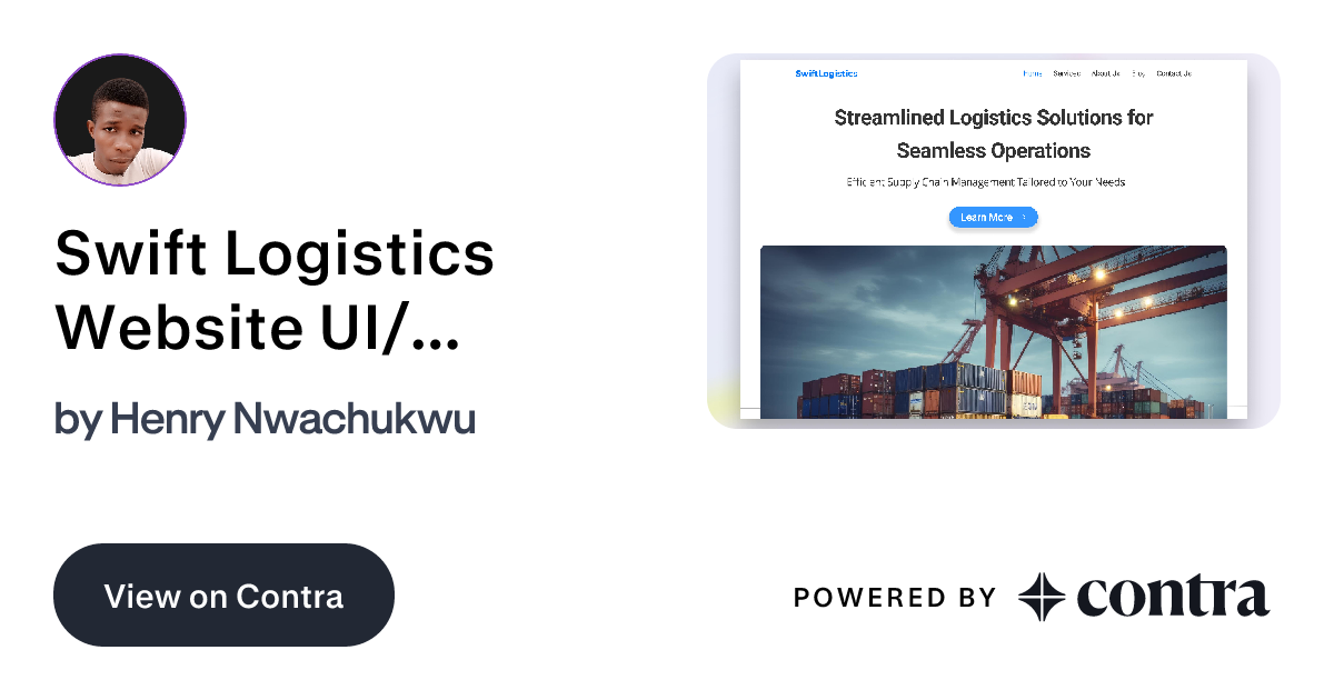 Swift Logistics Website UI/UX Redesign by Henry Nwachukwu