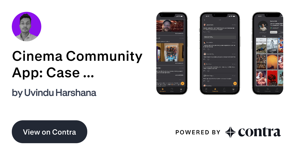 Cinema Community App: Case Study by Uvindu Harshana