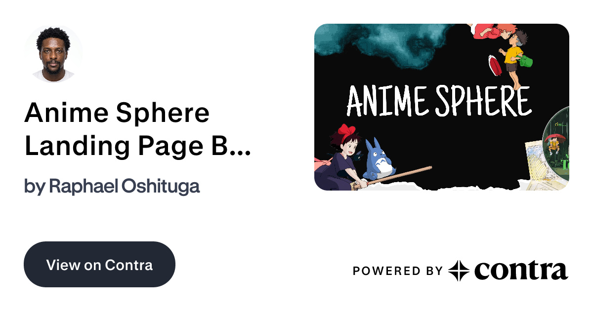 Anime Sphere Landing Page Built on Wix Studio by Raphael Oshituga