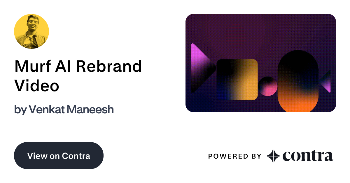 Murf AI Rebrand Video by Venkat Maneesh