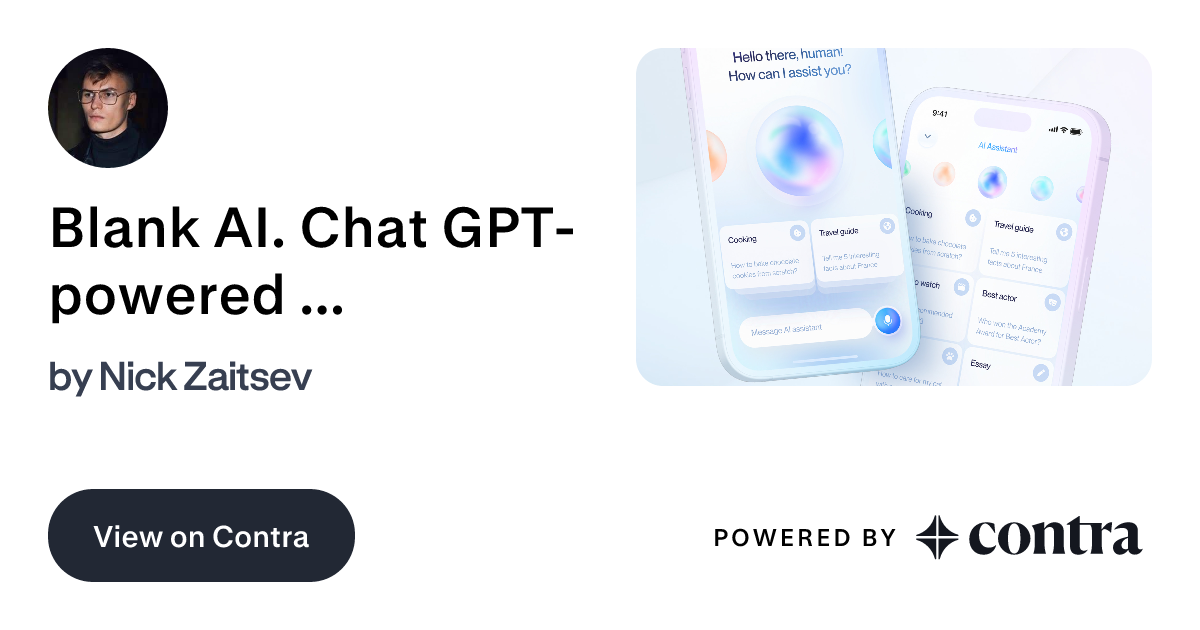 Blank AI. Chat GPT-powered AI assistant by Nick Zaitsev
