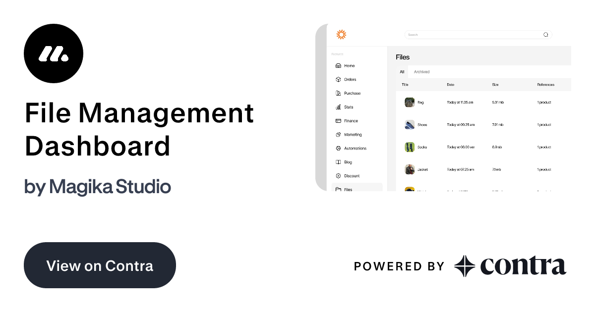 File Management Dashboard by Triyan Wibowo