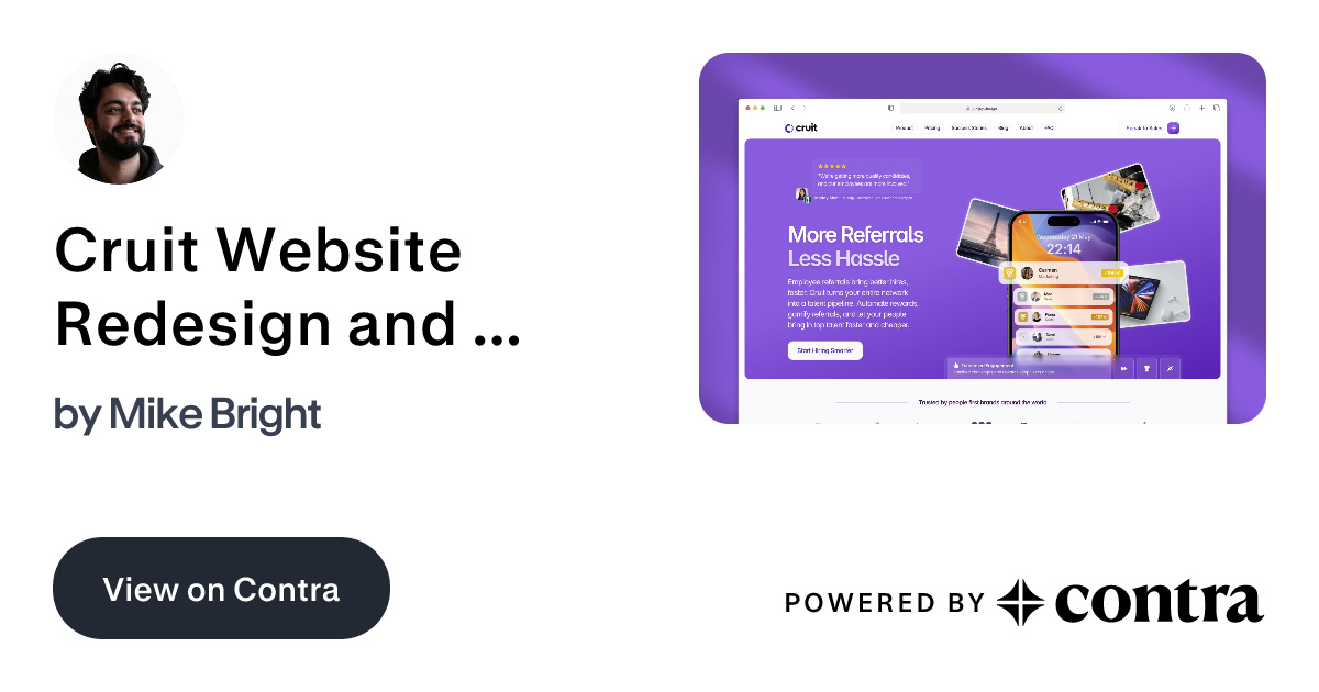 Cruit Website Redesign and Migration | HR SaaS by Mike Bright