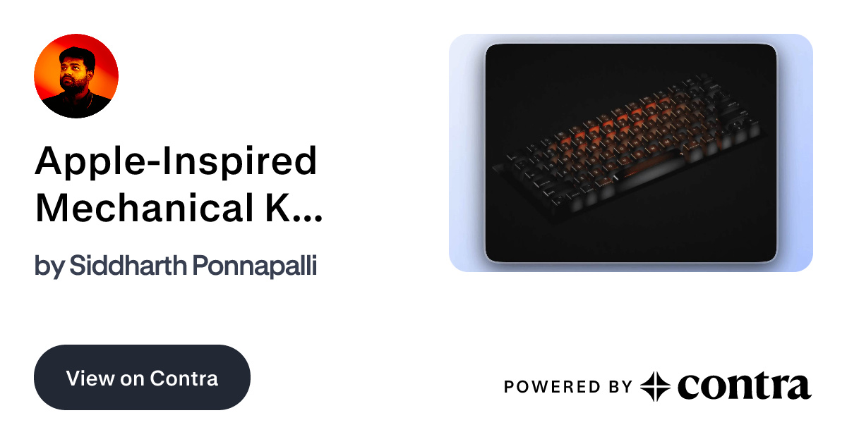 Apple-Inspired Mechanical Keyboard Design in Spline by Siddharth Ponnapalli