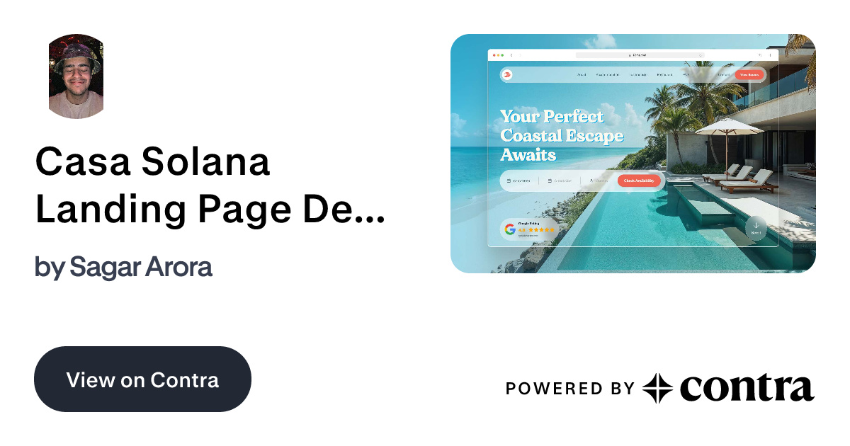 Casa Solana Landing Page Design by Sagar Arora