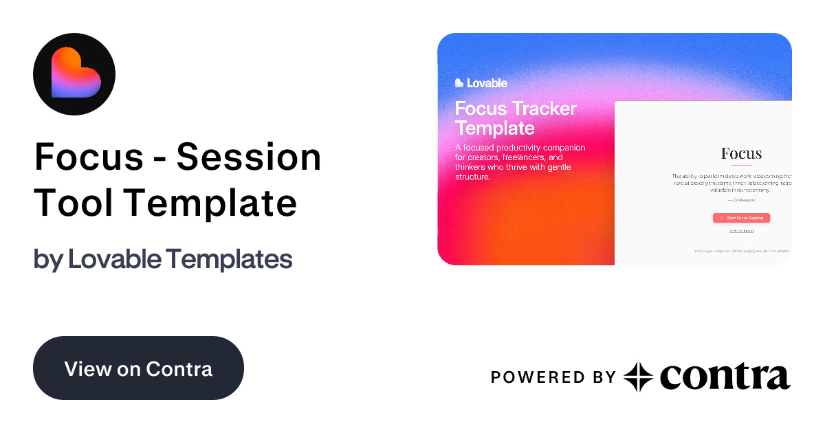 Focus - Session Tool Template by Lovable Templates