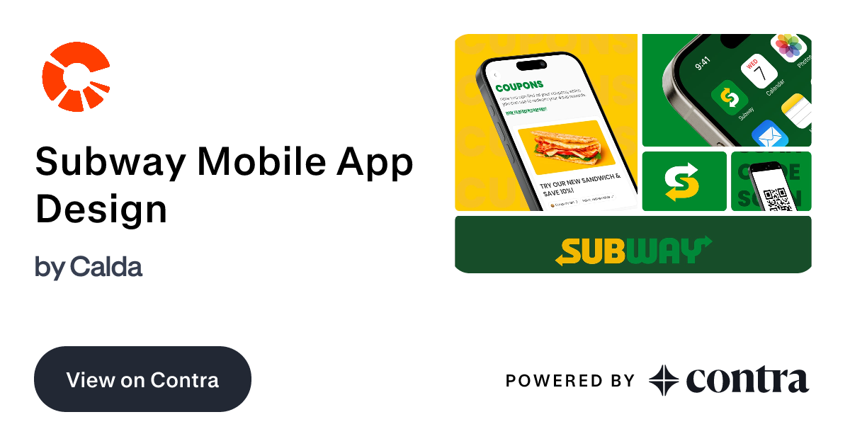 Subway Mobile App Design by Calda