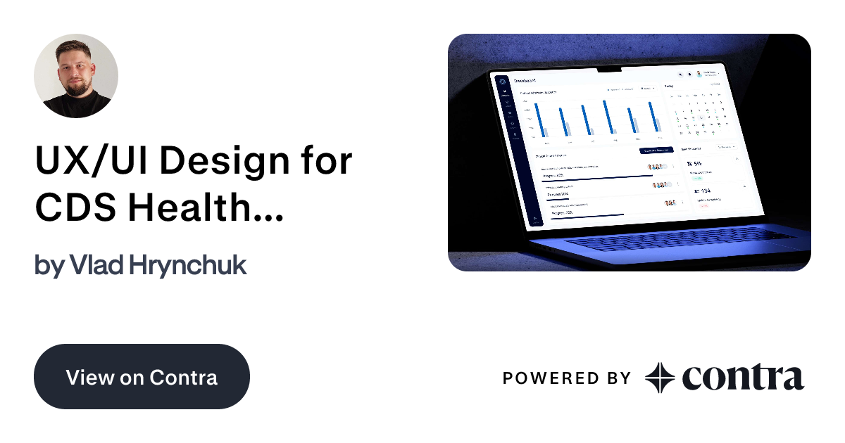 UX/UI Design for CDS Healthcare Platform by Vlad Hrynchuk