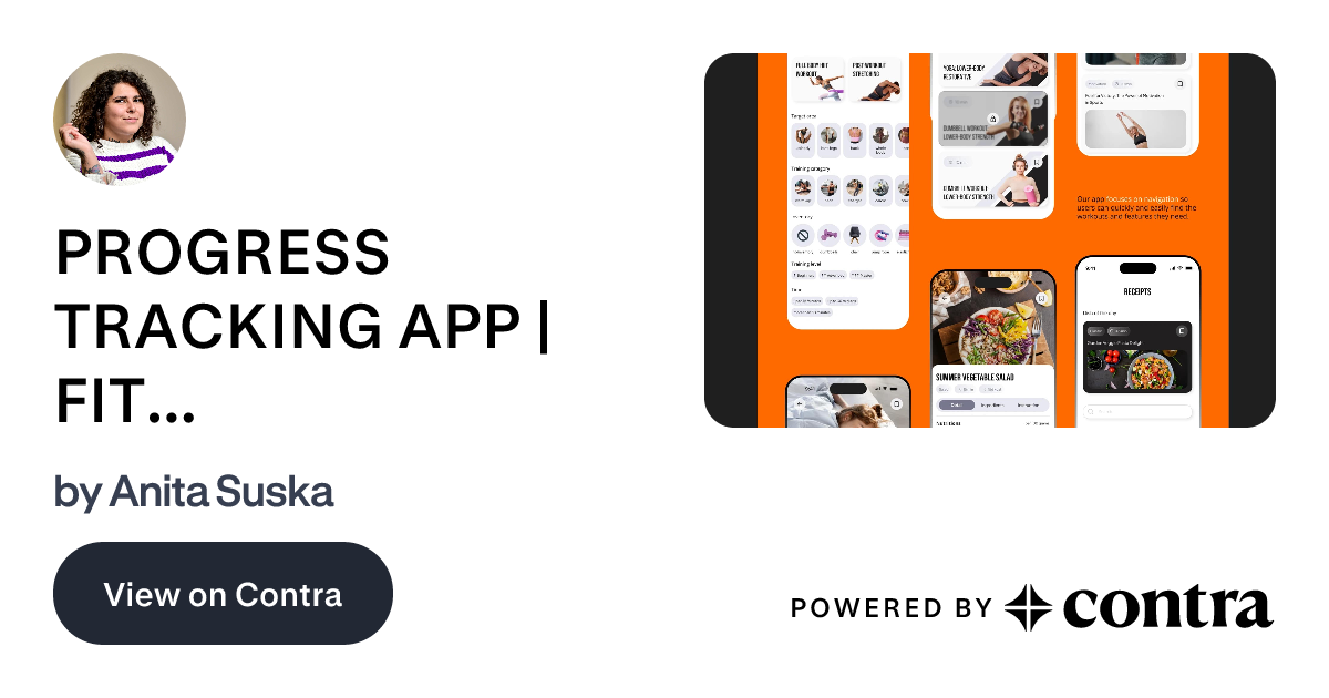 PROGRESS TRACKING APP | FITNESS APP | SPORT | UIUX by Anita Suska