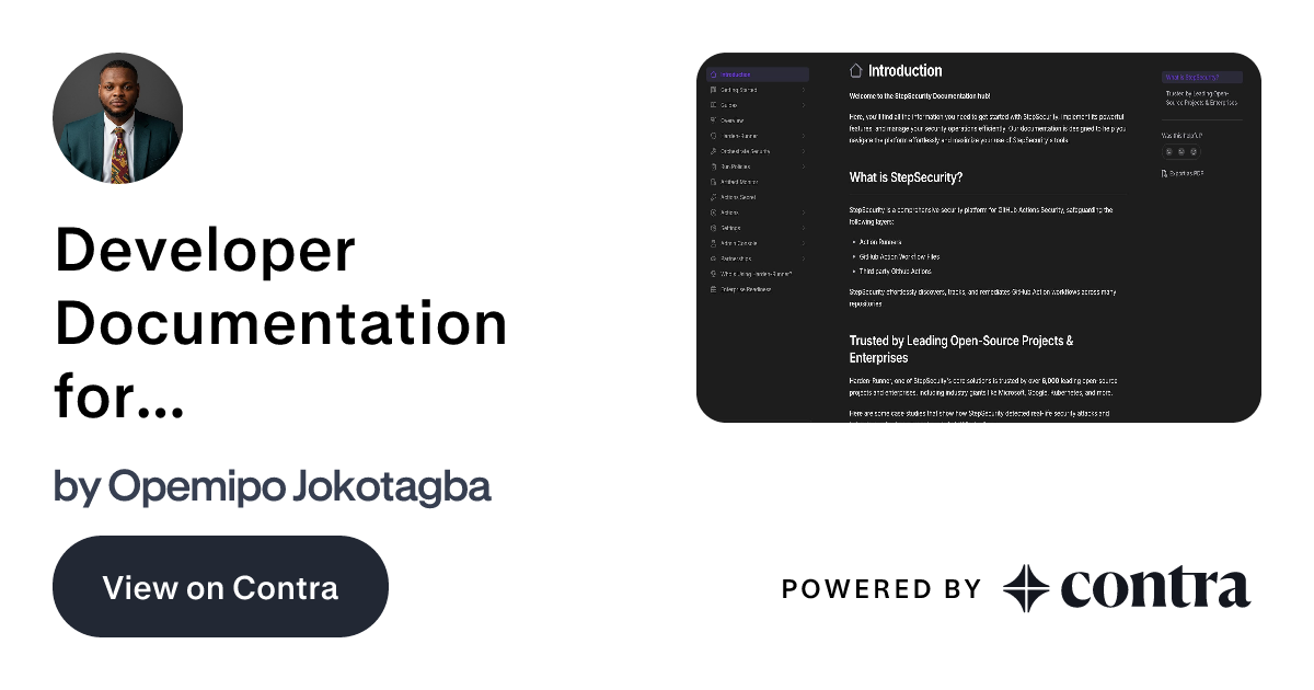Developer Documentation for CI/CD Security Platform by Opemipo Jokotagba
