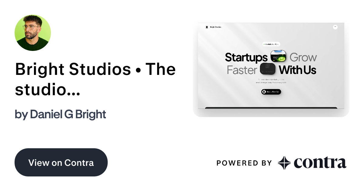 Bright Studios • The studio site I always wanted by Daniel G Bright