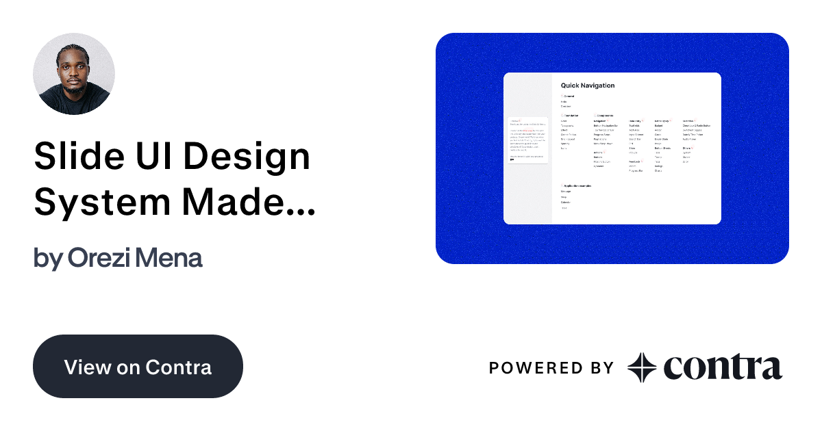 Slide UI Design System Made Accessible by Orezi Mena