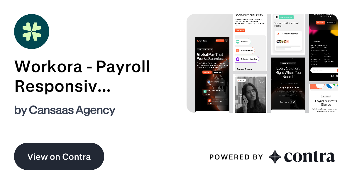 Workora - Payroll Responsive Design | Mobile App by Cansaas Agency