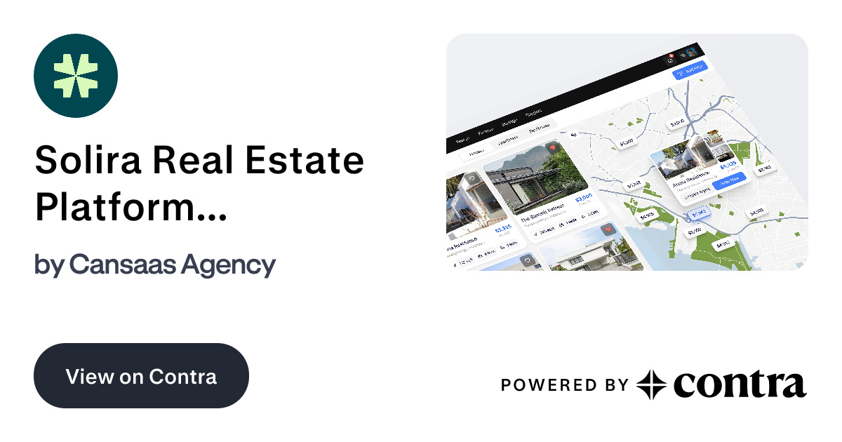 Solira Real Estate Platform Design | Dashboard by Cansaas Agency