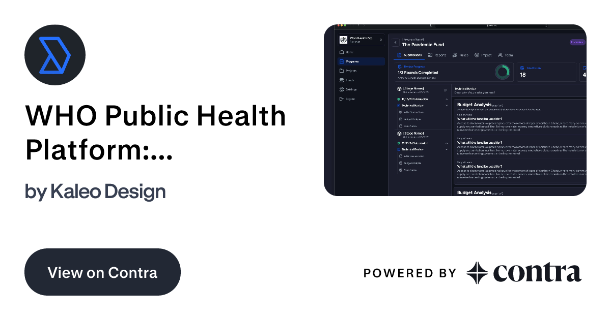 WHO Public Health Platform: AI-Powered Design, Funding & Impact by ...