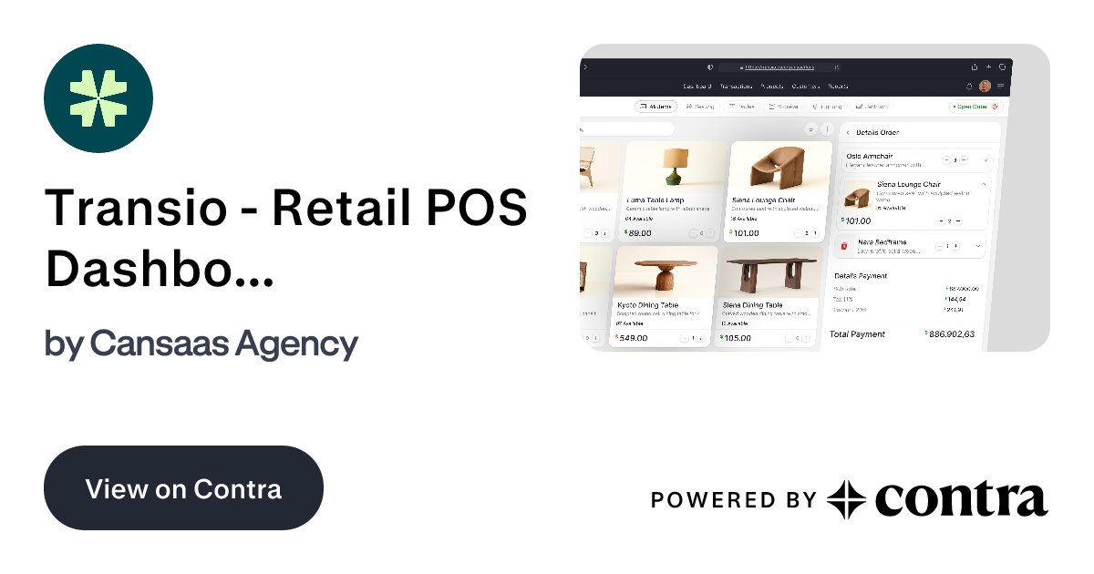 Transio - Retail POS Dashboard | Dashboard by Cansaas Agency