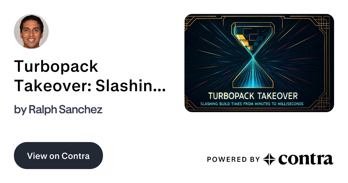 Turbopack Takeover: Slashing Build Times from Minutes to Milliseconds ...