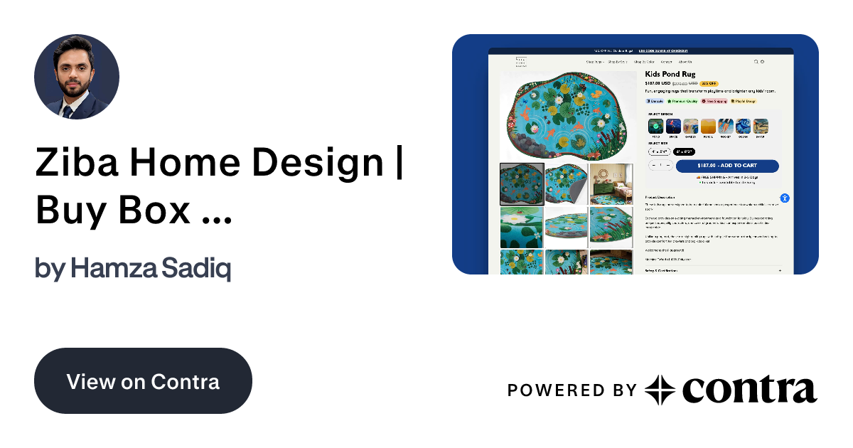 Ziba Home Design | Buy Box Development in Replo from figma by Hamza Sadiq