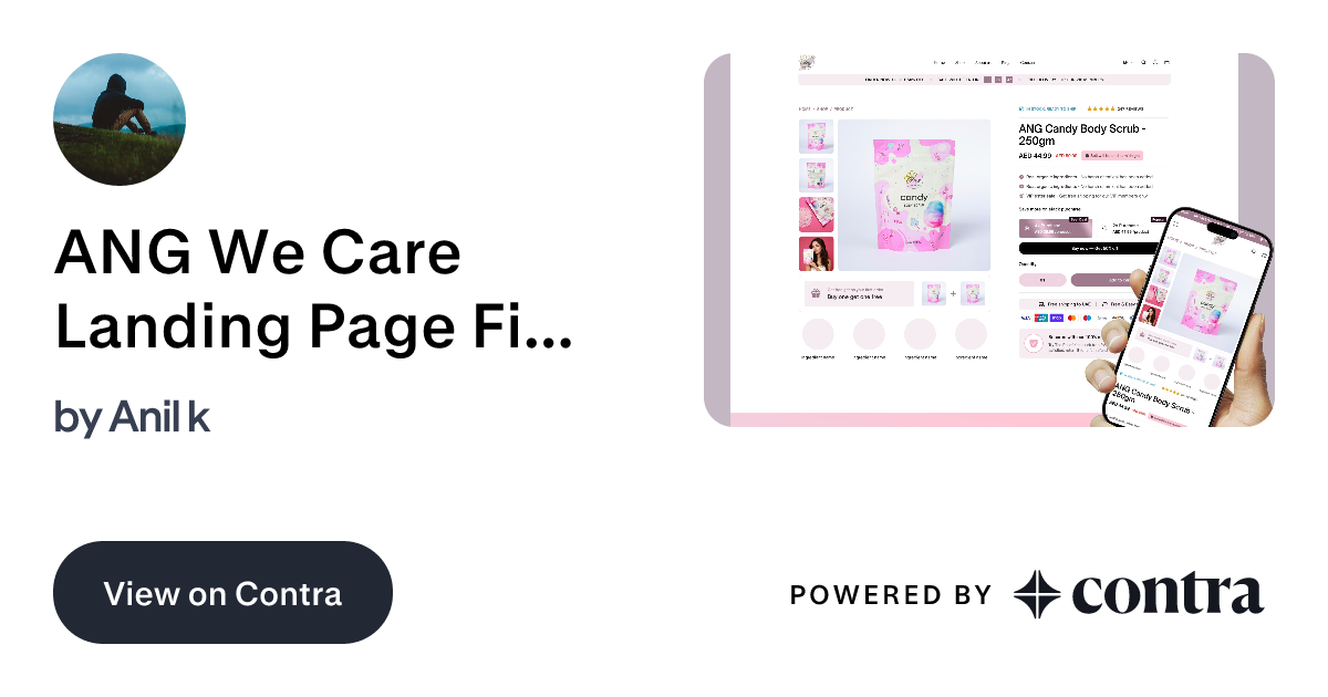 ANG We Care Landing Page Figma Design and Implementation by Anil k