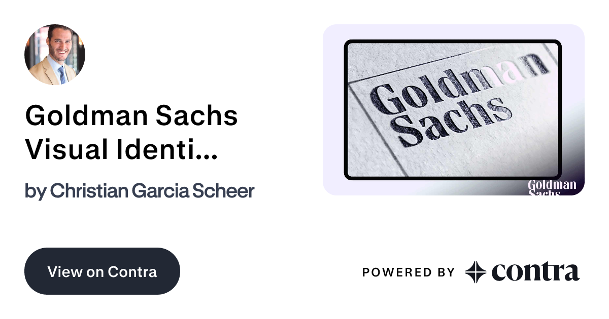 Goldman Sachs Visual Identity System by Christian Garcia Scheer