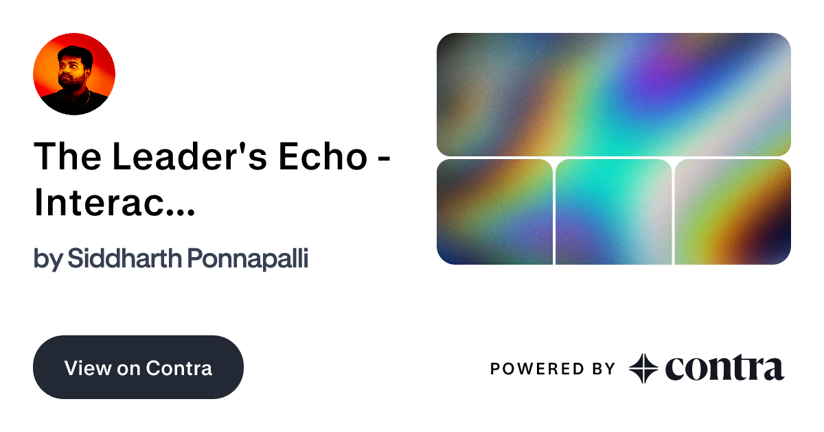 The Leader's Echo - Interactive 3D Scene in Spline by Siddharth Ponnapalli