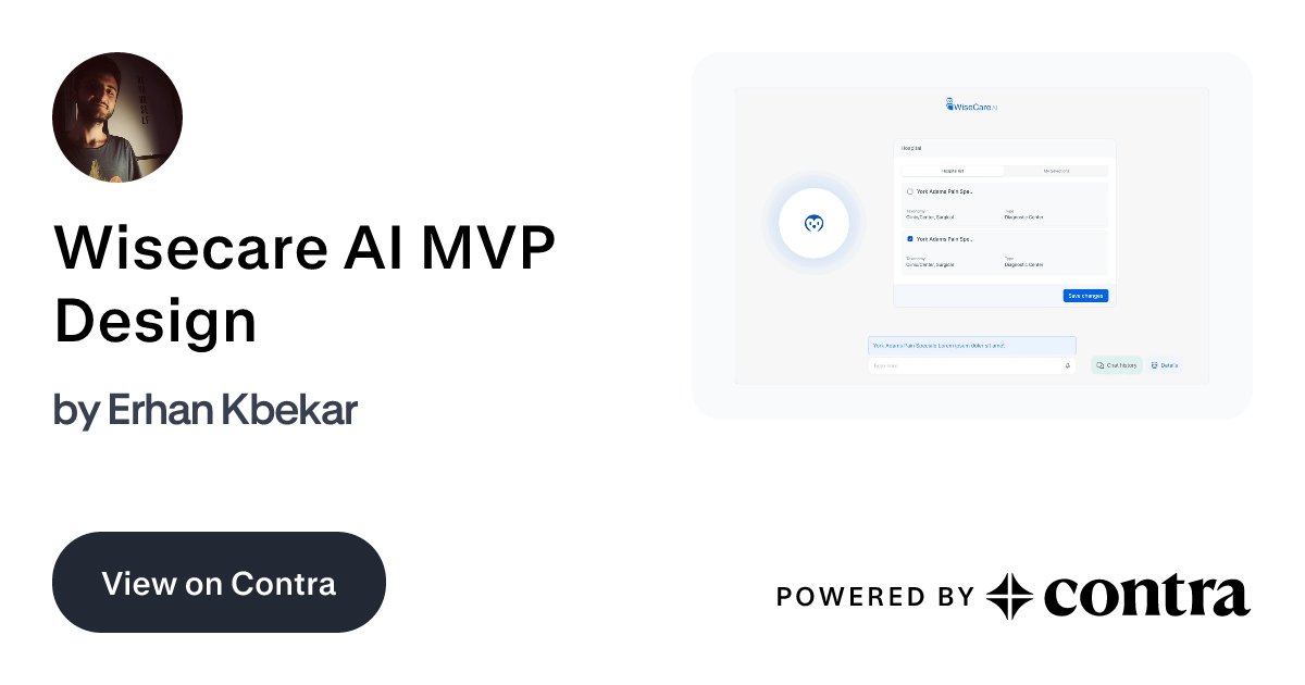 Wisecare AI MVP Design by Erhan Kbekar