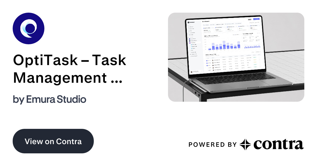 OptiTask – Task Management Dashboard Design by Emura Studio