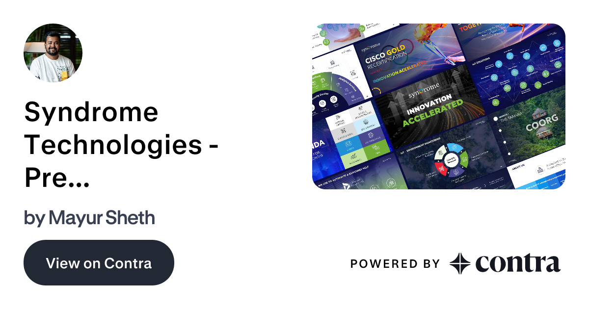 Syndrome Technologies - Presentation Design by Mayur Sheth