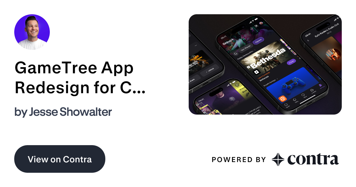 GameTree App Redesign for Crowdfunding by Jesse Showalter