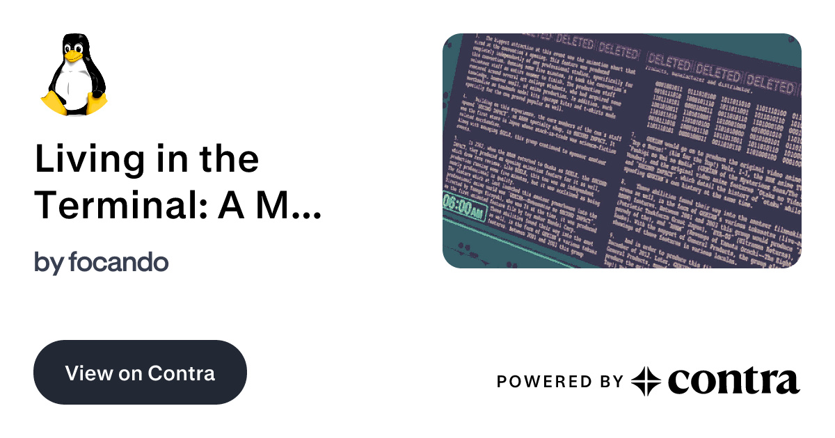 Living in the Terminal: A Minimalist's Perspective by focando