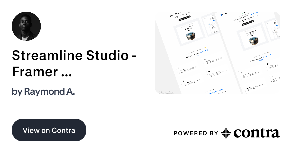 Streamline Studio - Framer Development by Raymond A.