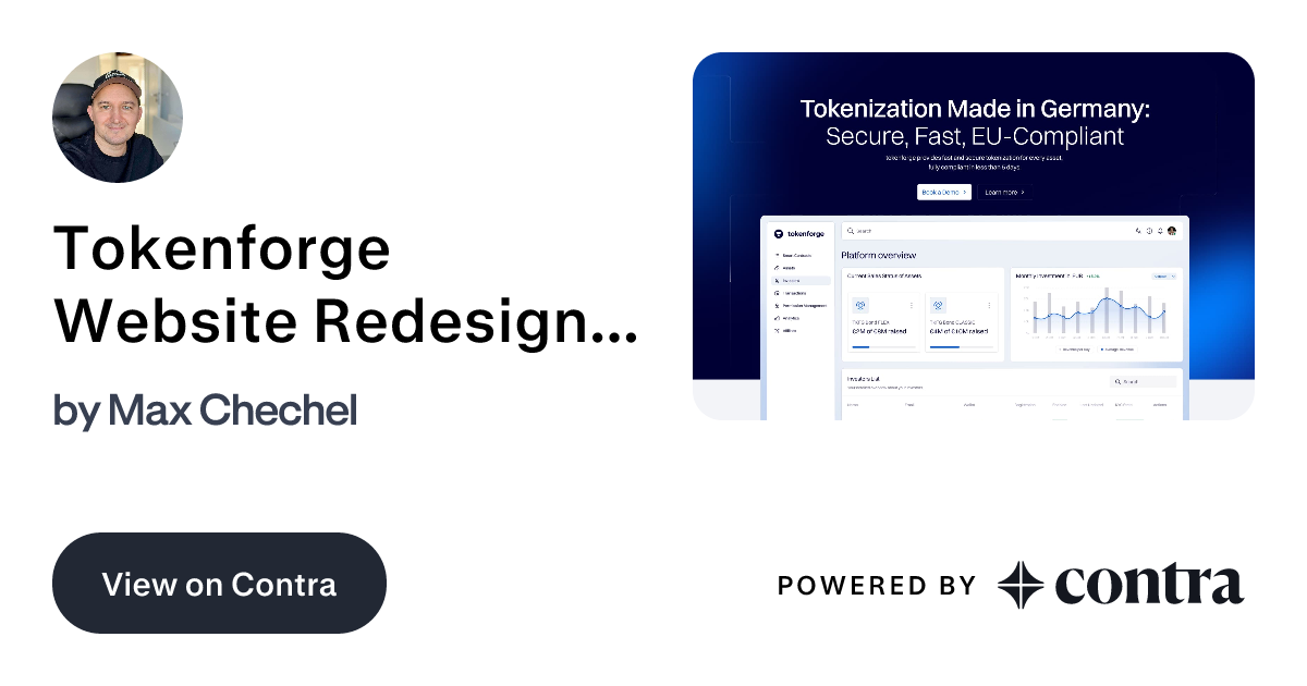 Tokenforge Website Redesign & Rebuild by Max Chechel