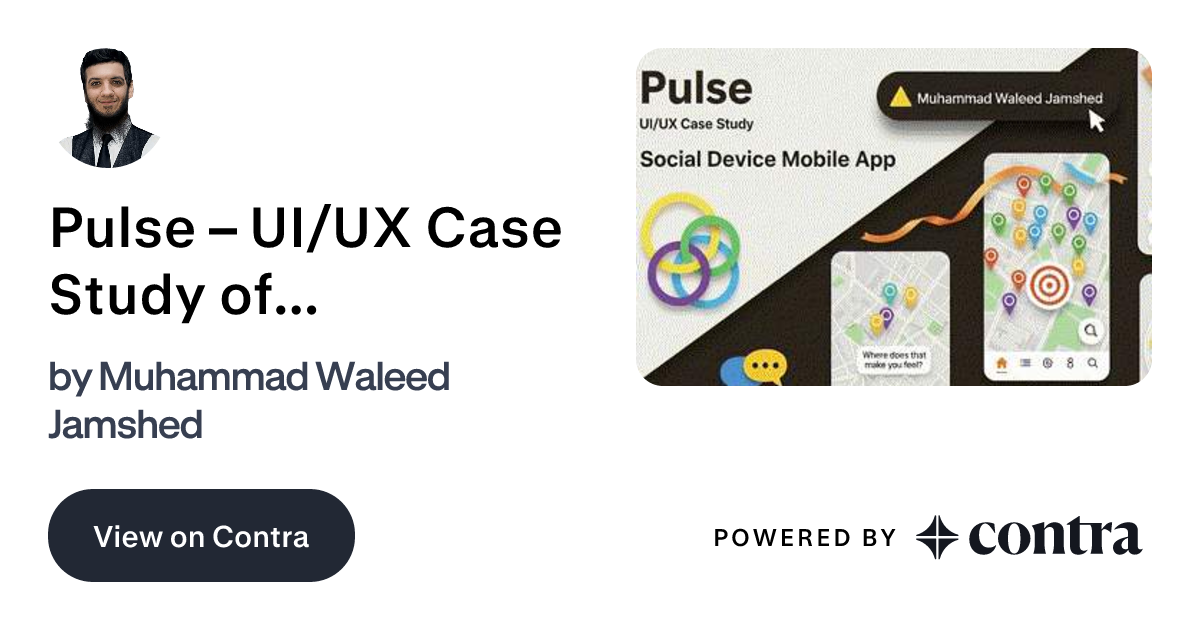 Pulse – UI/UX Case Study of a Social App Designed in Figma by Muhammad Waleed Jamshed