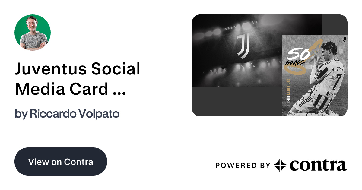 Juventus Social Media Card Design by Riccardo Volpato