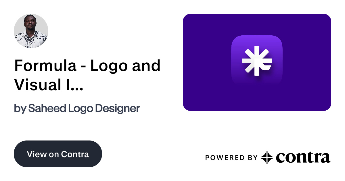 Formula - Logo and Visual Identity by Saheed Logo Designer