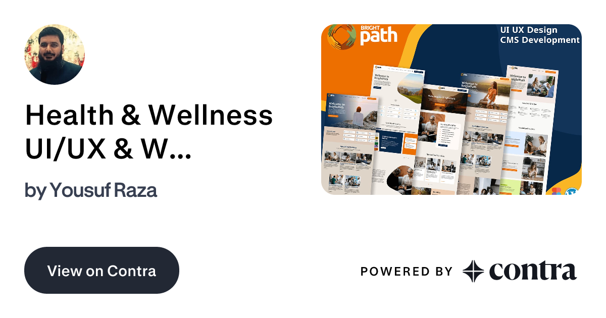 Health & Wellness UI/UX & WordPress Design by Yousuf Raza