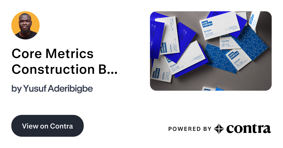 Core Metrics Construction Branding by Yusuf Aderibigbe